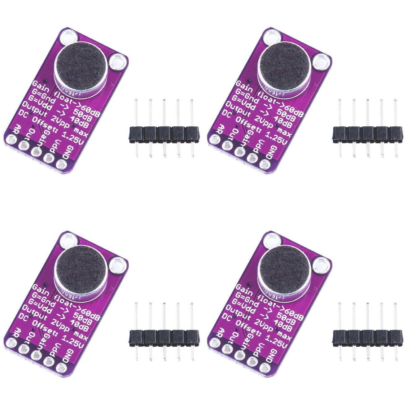 (4 pc) Pro3D MAX9814 High Performance Microphone AGC Amplifier Module ...