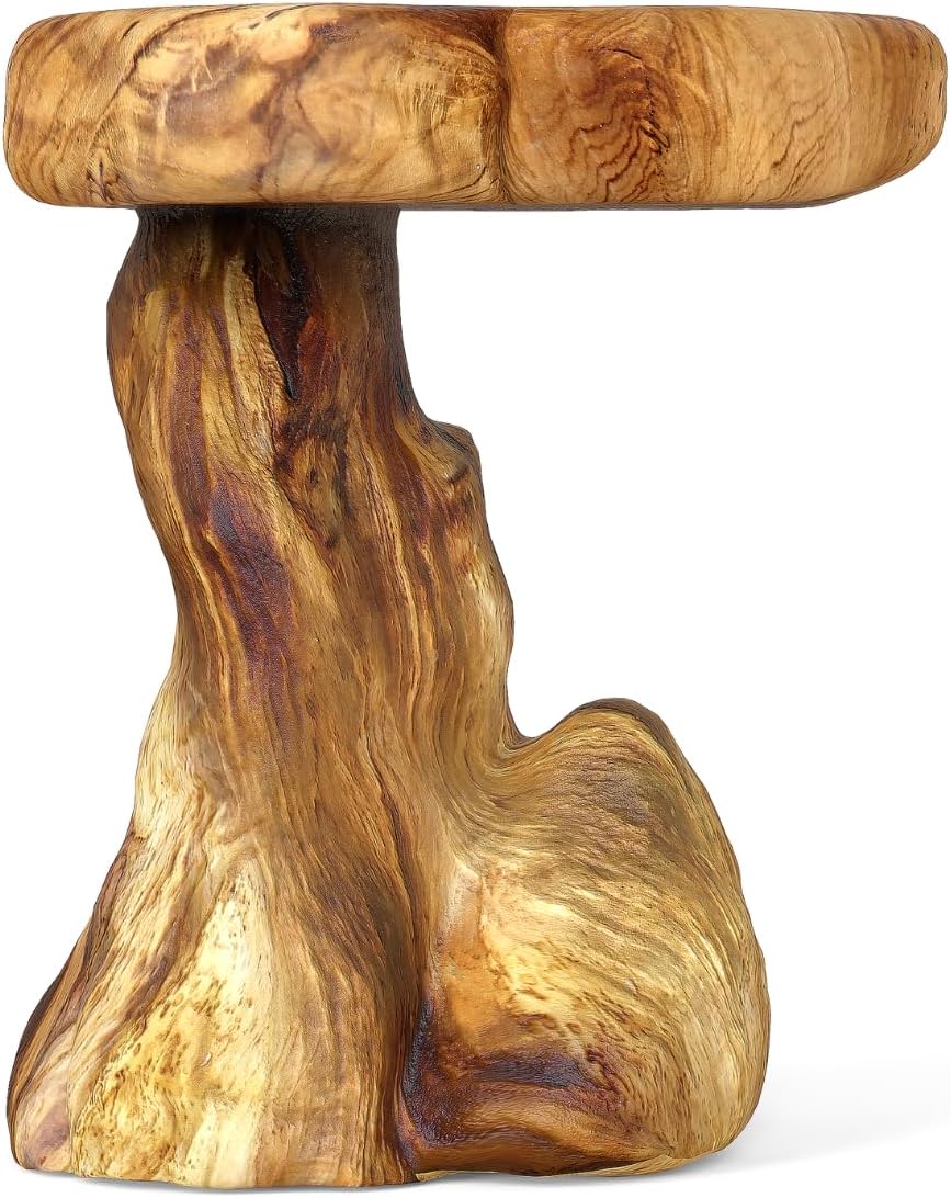 Amazon.com: Nalulu Stumpy Tree Stump Side Table in Teak Lifetime ...