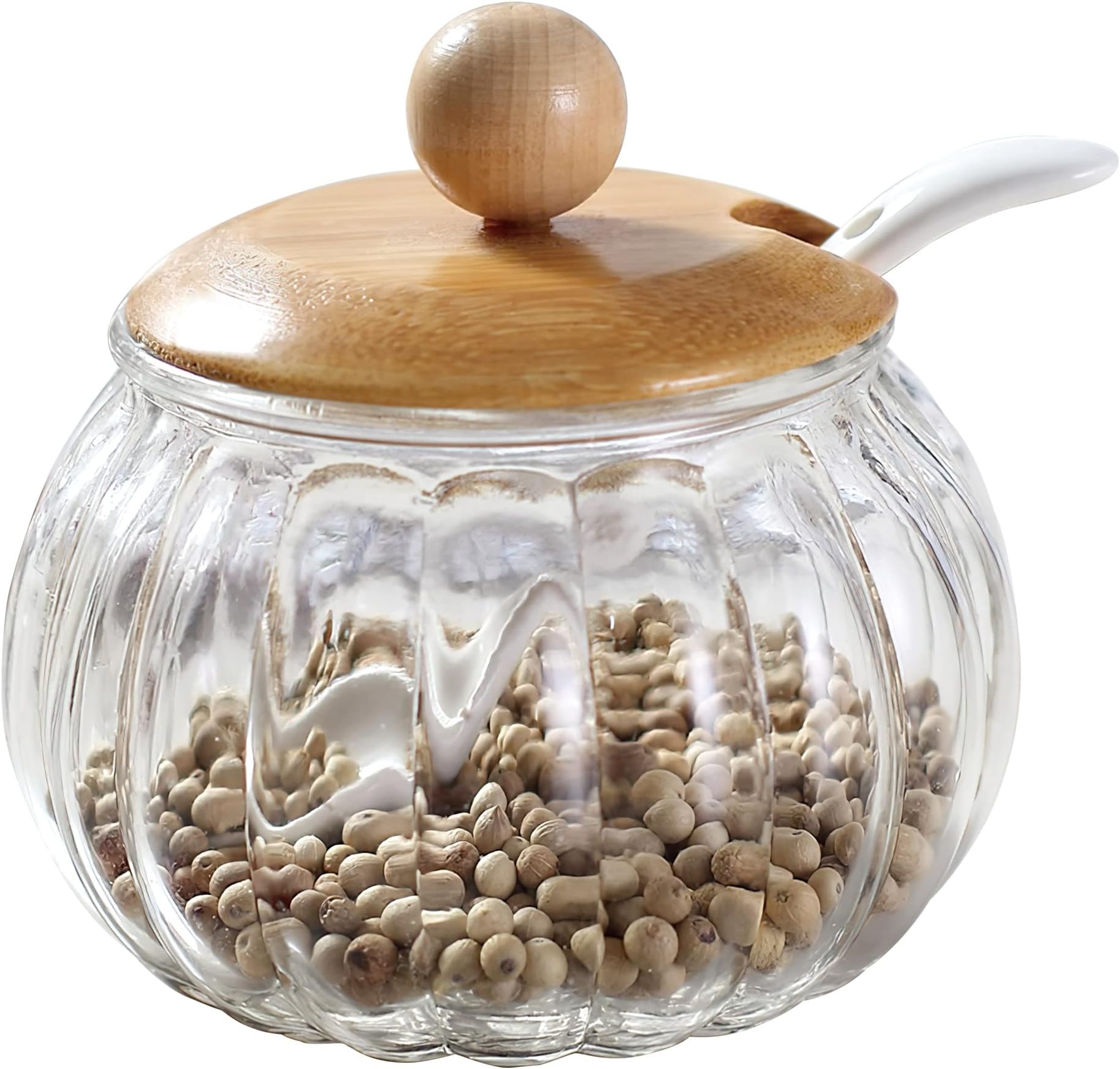 Amazon.com: Nicunom 2 Pack Clear Glass Salt Cellar with Lid, Salt ...