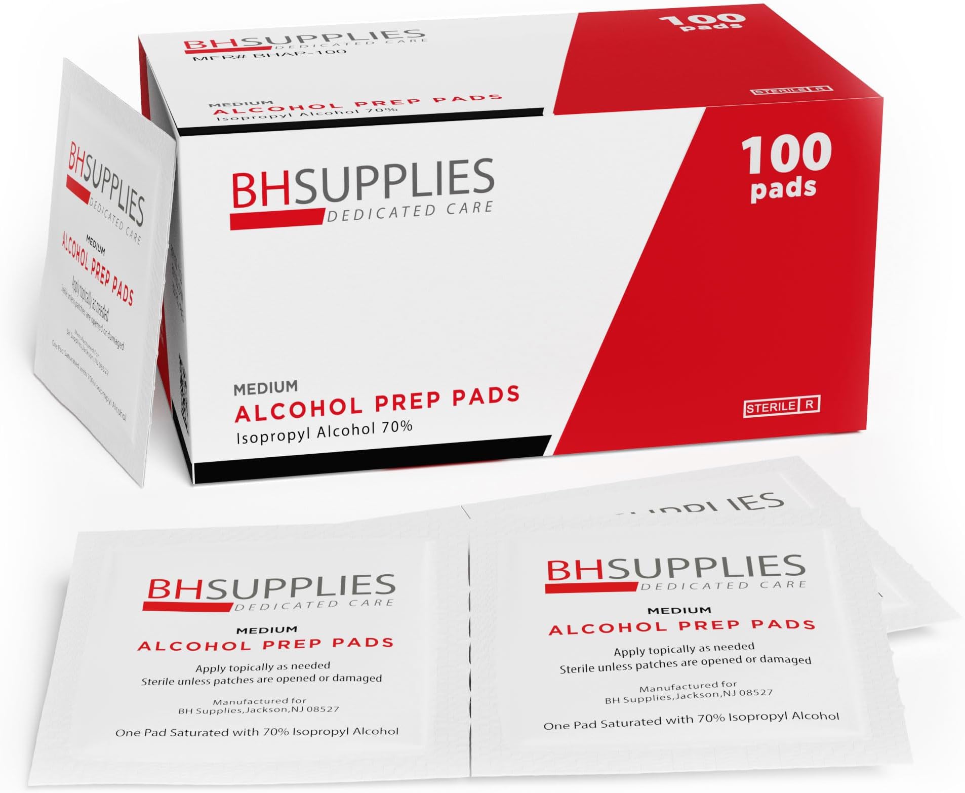 Amazon.com : BH Supplies Alcohol Prep Pads | Medical Grade, Sterile ...