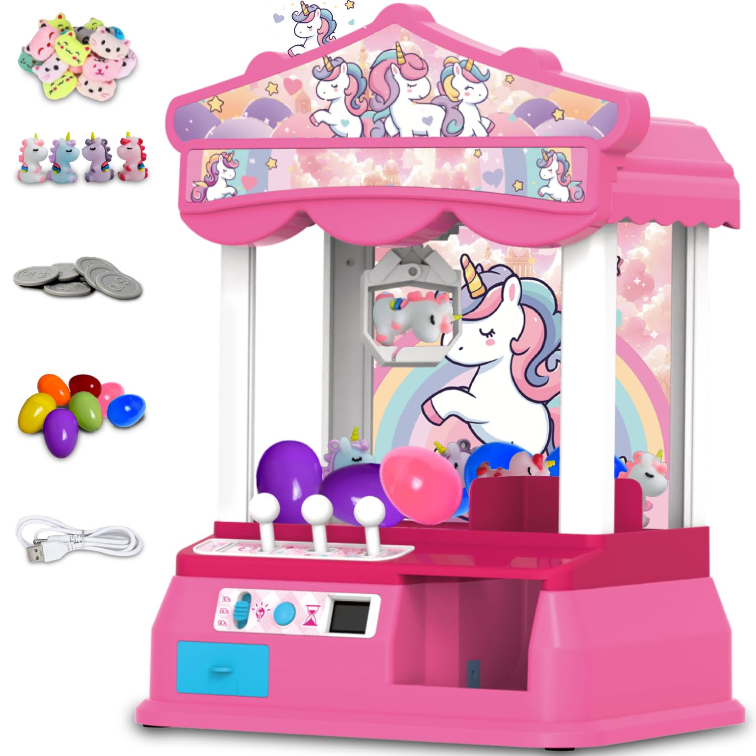 Claw Machine, Large Claw Machine for Kids, Unicorn Toys for Girls Age 4 ...