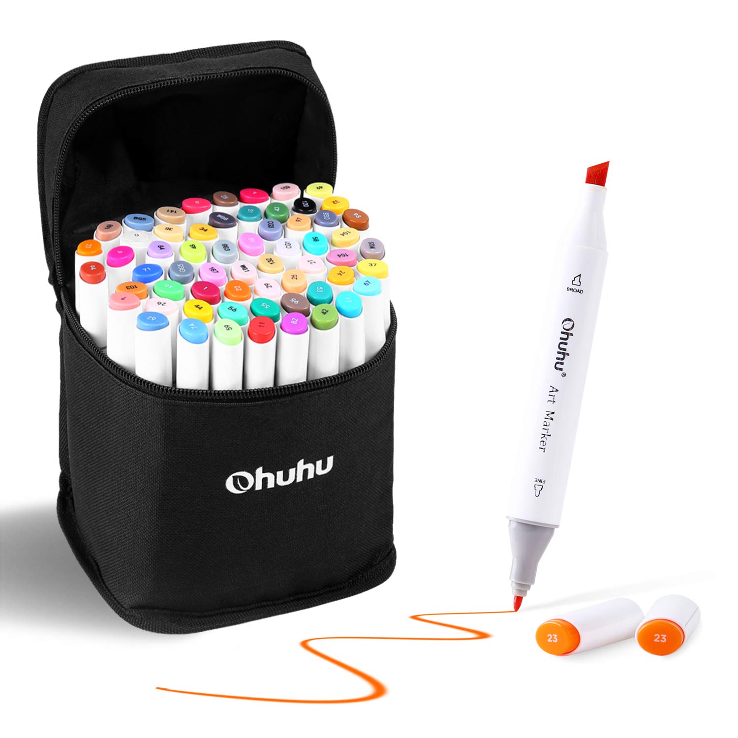 Buy Ohuhu Alcohol Art Markers, Double Tipped Sketch Marker, Fine and ...