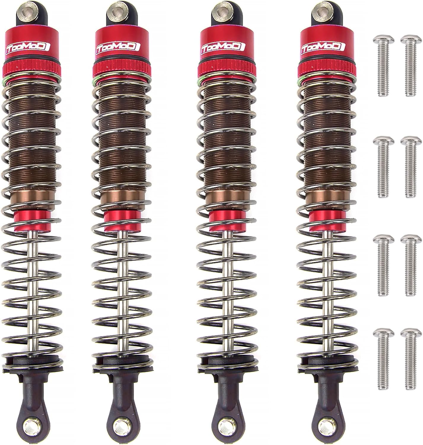 Amazon.com: TOOMOD 1/10 100mm RC Oil filled Shock Absorbers kit for ...