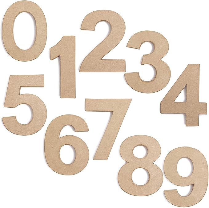 Amazon Bright Creations Paper Mache Numbers For DIY Crafts And amazon-bright-creations-paper-mache-numbers-for-diy-crafts-and