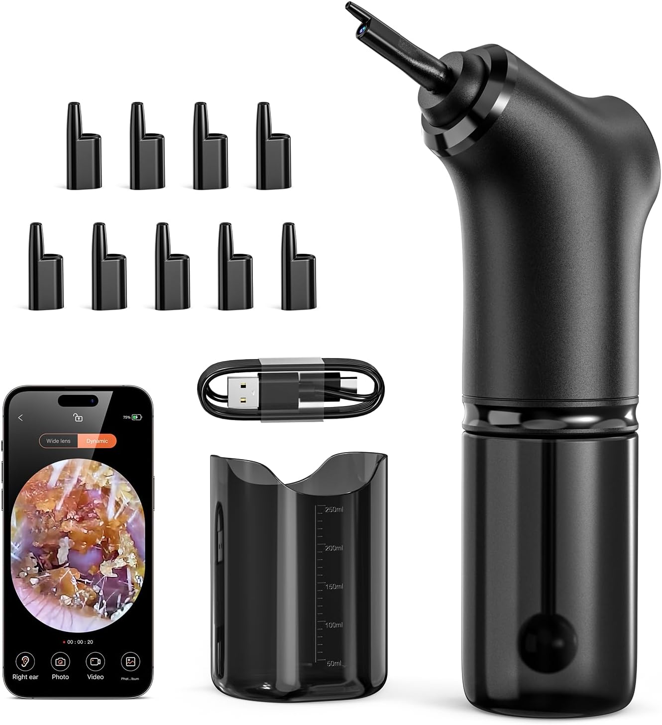Amazon.com: Electric Ear Wax Rmoval Kit Ear Cleaner with Camera and ...