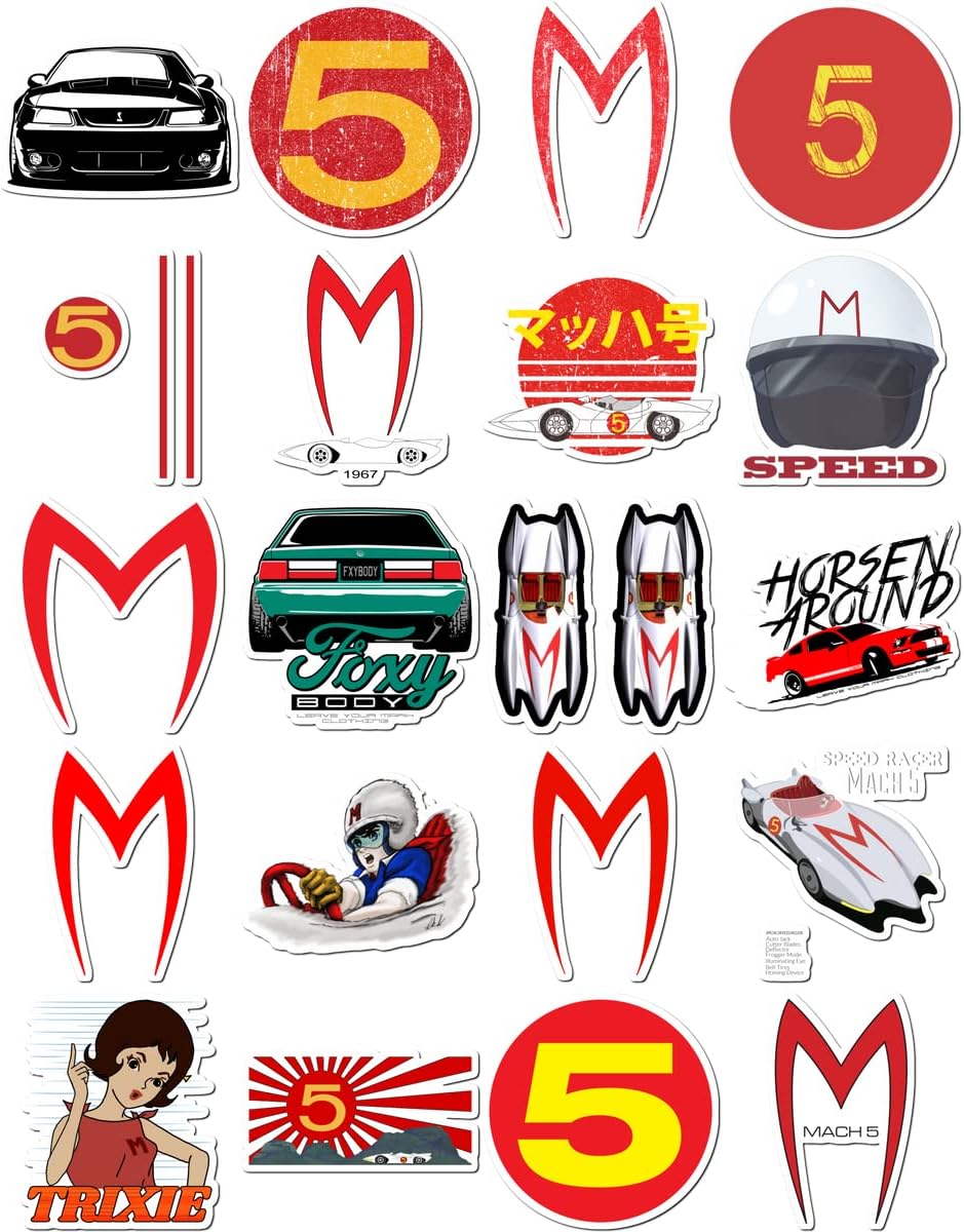 Amazon.com: Stickers 20 Pcs Per Pack Mach Waterproof 5 Aesthetic Vinyl ...