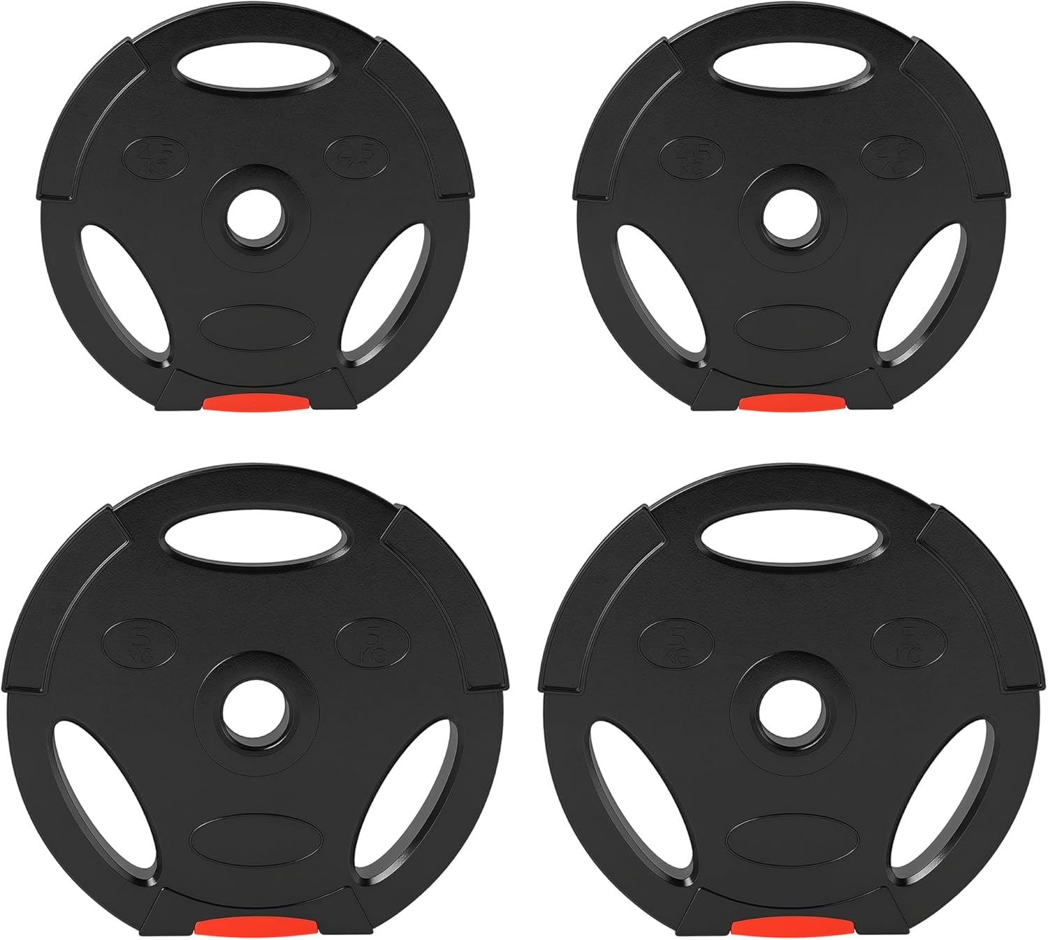 SPORTNOW Weight Plates Set, Barbell Plates Disc with 1" Holes, for Home ...