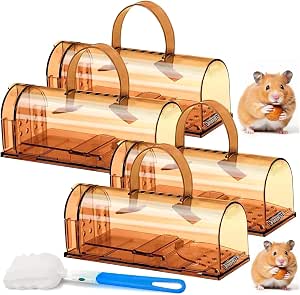 piuytrew Brown, 4er Mouse Trap Live, Animal-Friendly Live Trap ...