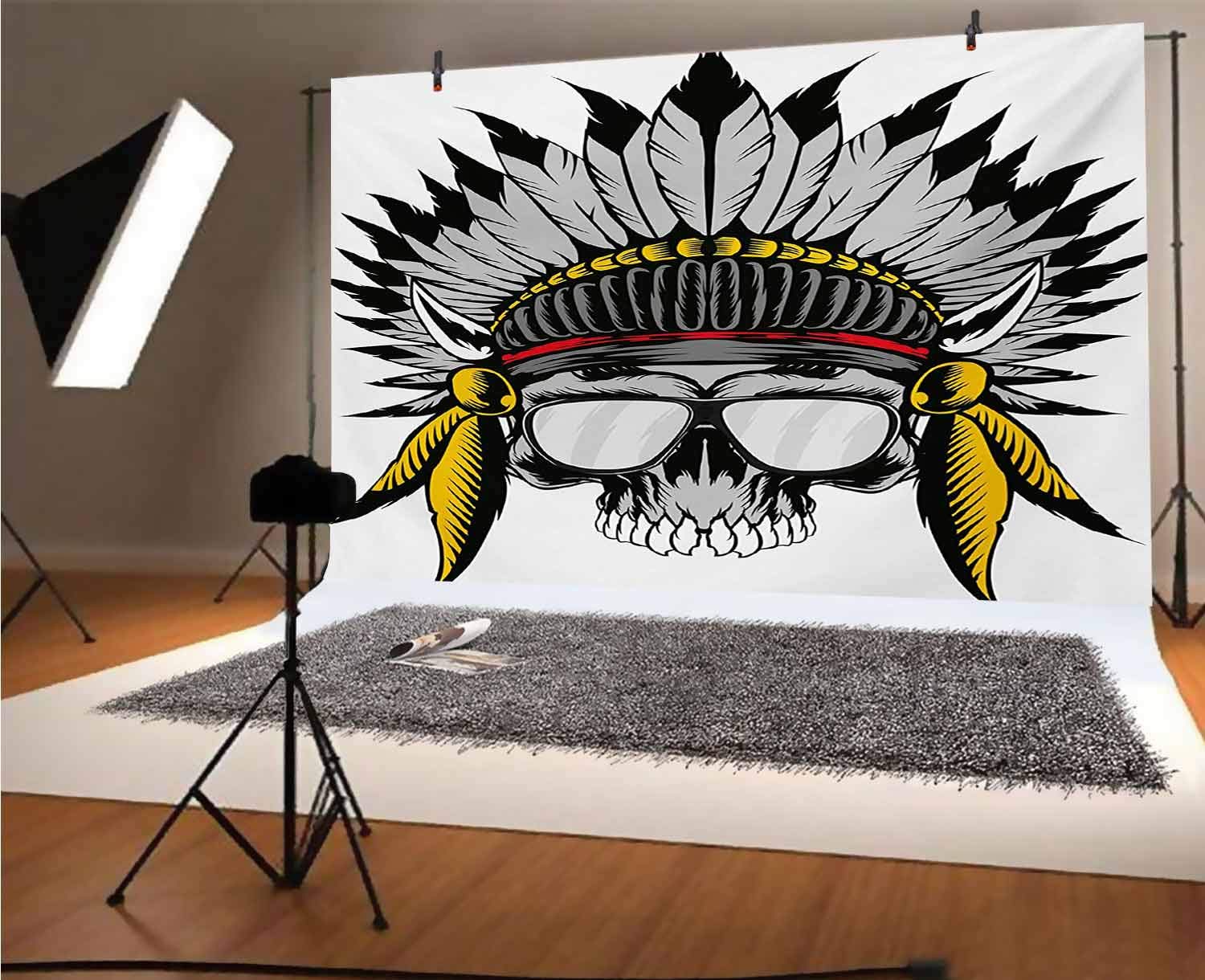 Buy Skull 7x5 FT Vinyl Photography Backdrop,Dead Ancient Native ...