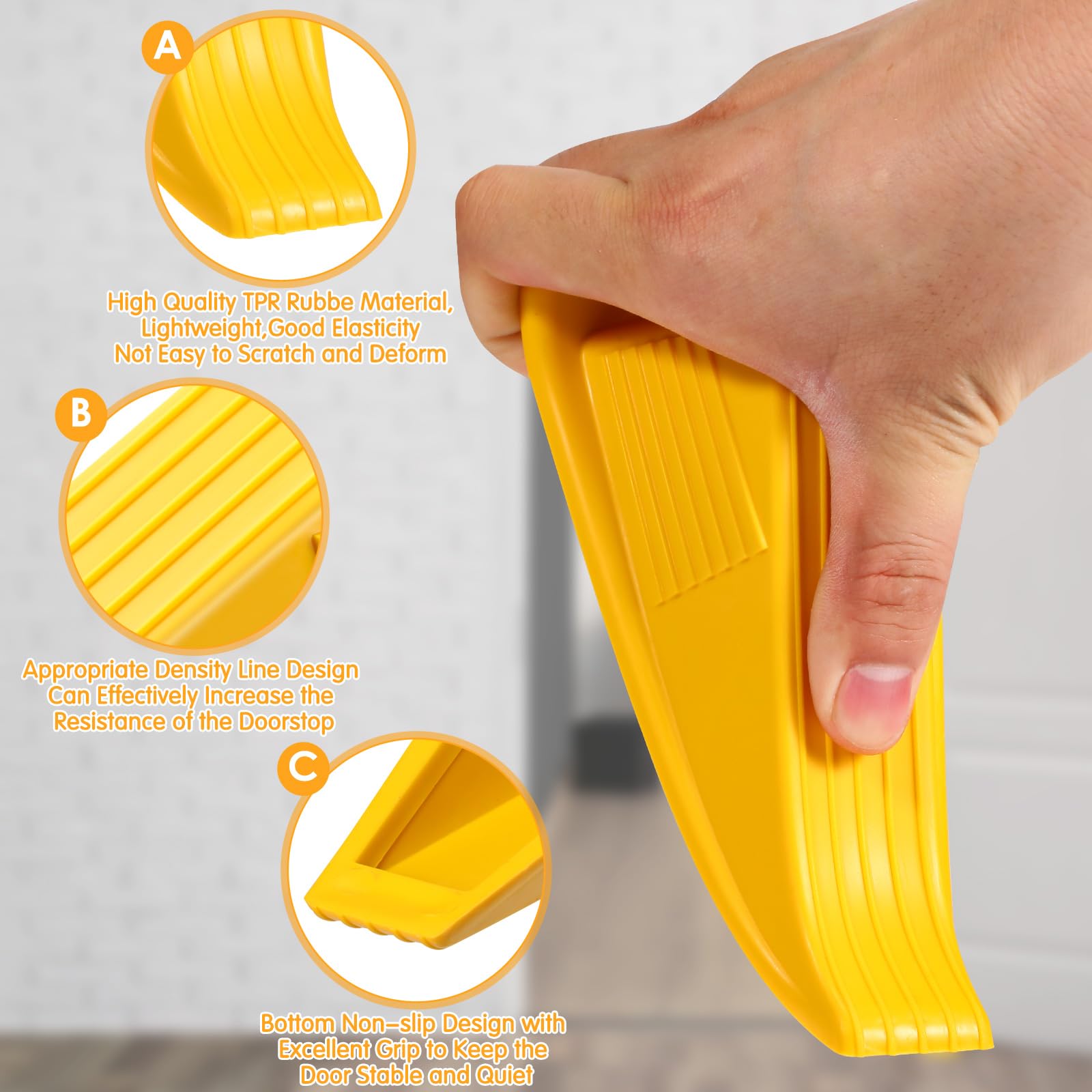 Snapklik.com : Frienda 2 Pcs Jumbo Door Stoppers Heavy Duty Door ...