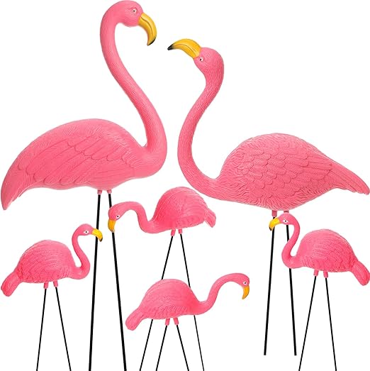 Amazon.com: DoubleFill Pink Flamingo Yard Decorations, 2 Extra Large 28 ...