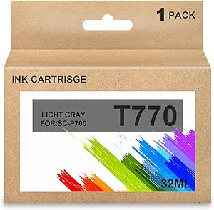 Amazon.com: FIRSTINK High Capacity T770 Light Gray Ink Cartridge T770 ...