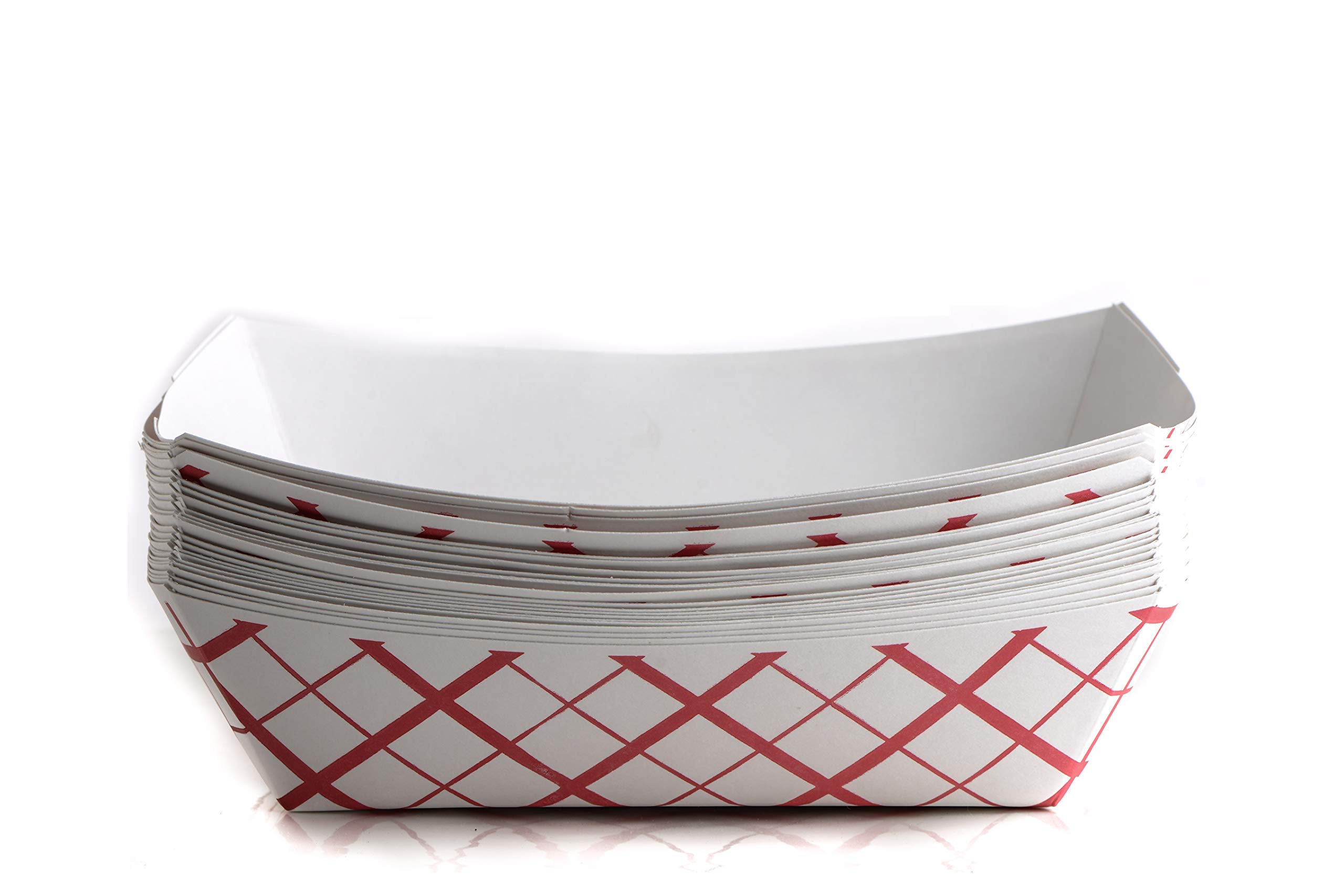 Amazon.com: 50ct Heavy Duty Disposable Paper Food Tray (3 LB) - Red ...