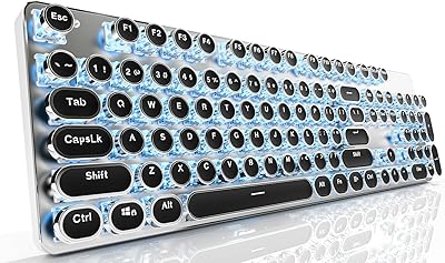 Amazon.com: EWEADN G61 Typewriter Keyboard Wireless Mechanical Keyboard ...