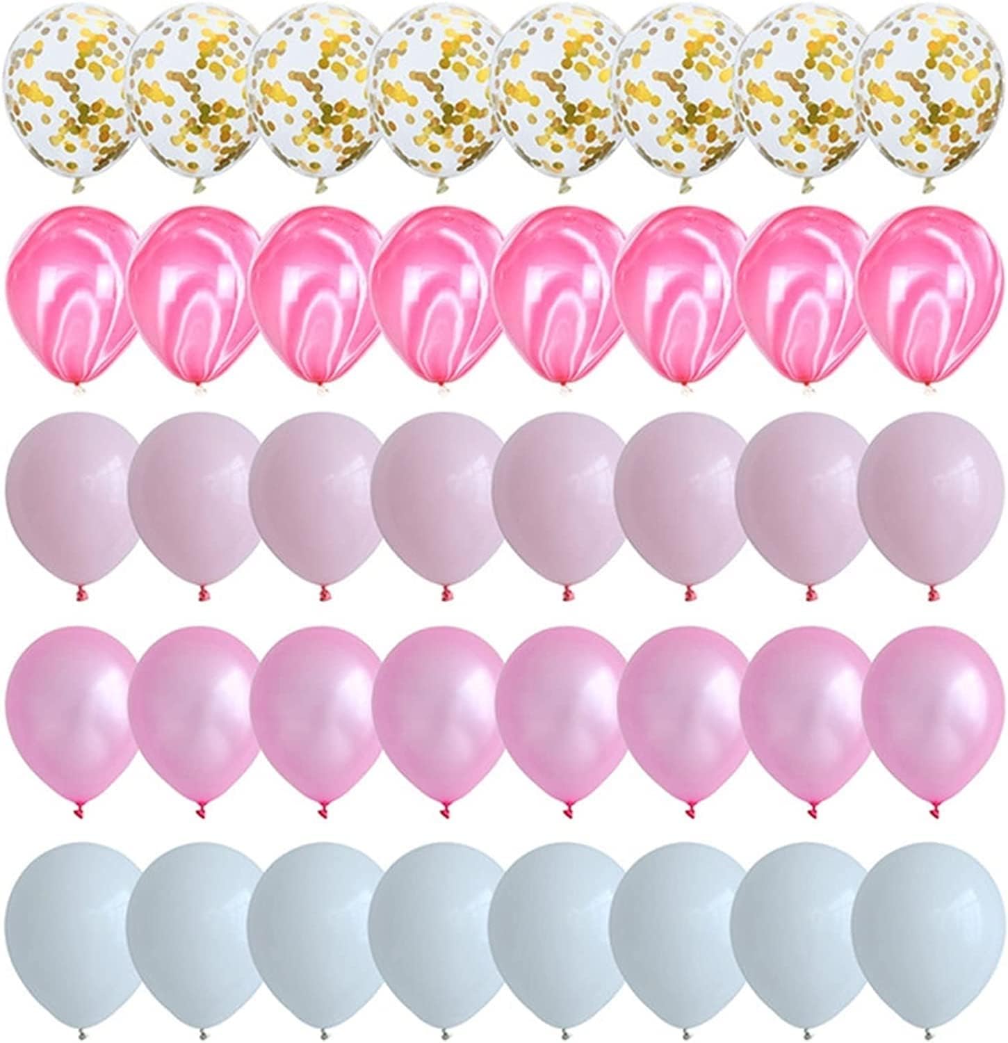 Amazon.com: Balloons Balloons 40 Pcs Blue Balloons Set Agate Balloons ...