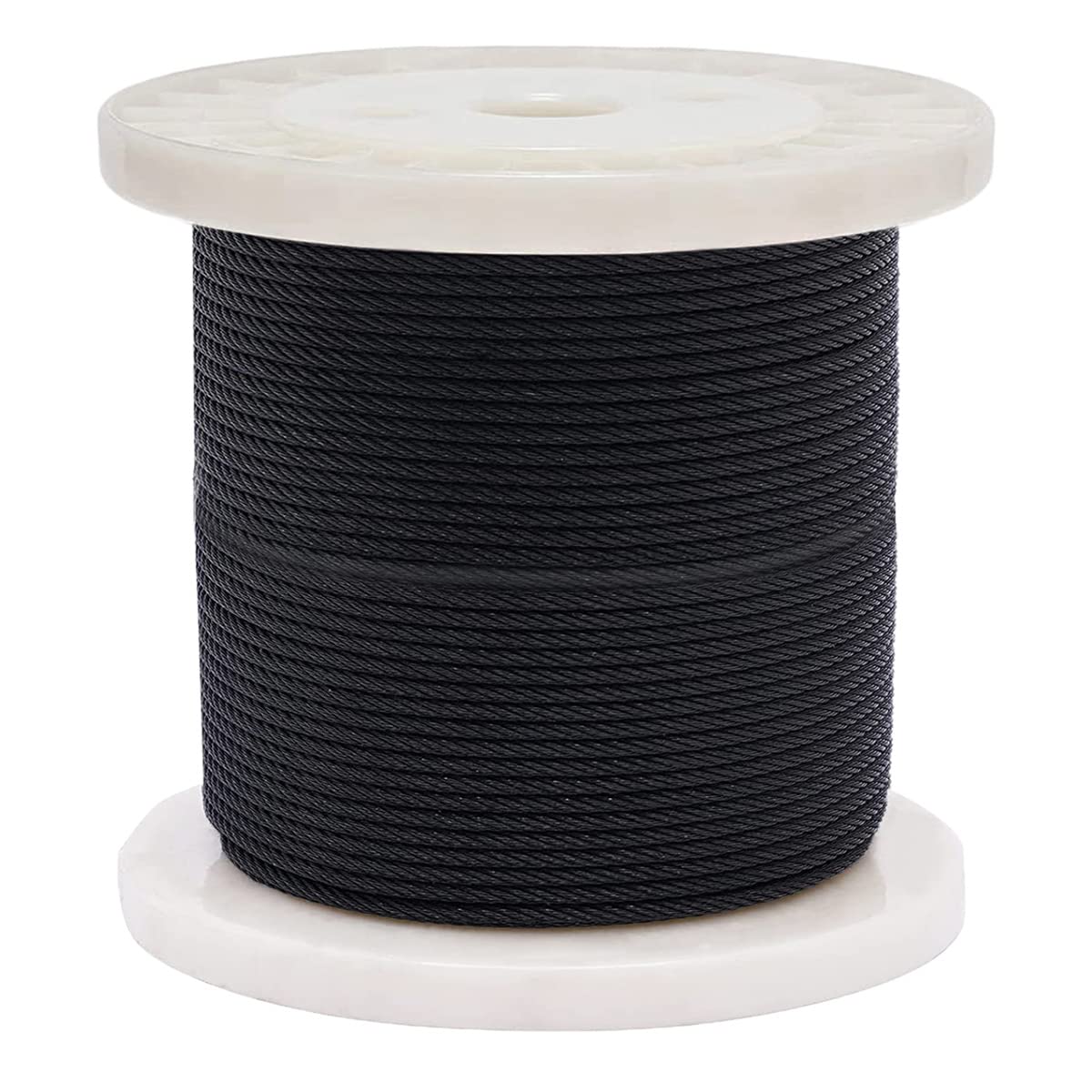 FOLUXING 100Ft 1/8 Inch Black Wire Rope, T316 Stainless Steel Aircraft ...
