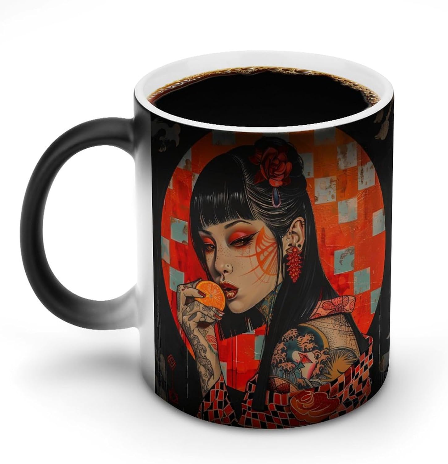 Amazon.com: Japanese Rock Geisha Color Changing Cups Heated Magic ...