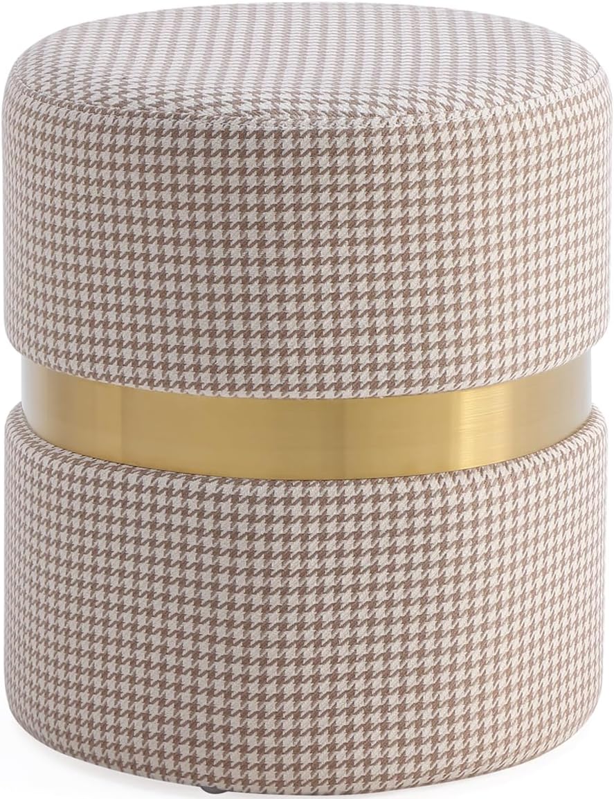 Amazon.com: Modern Round Vanity Stool Ottoman Foot Stools, Makeup Stool ...