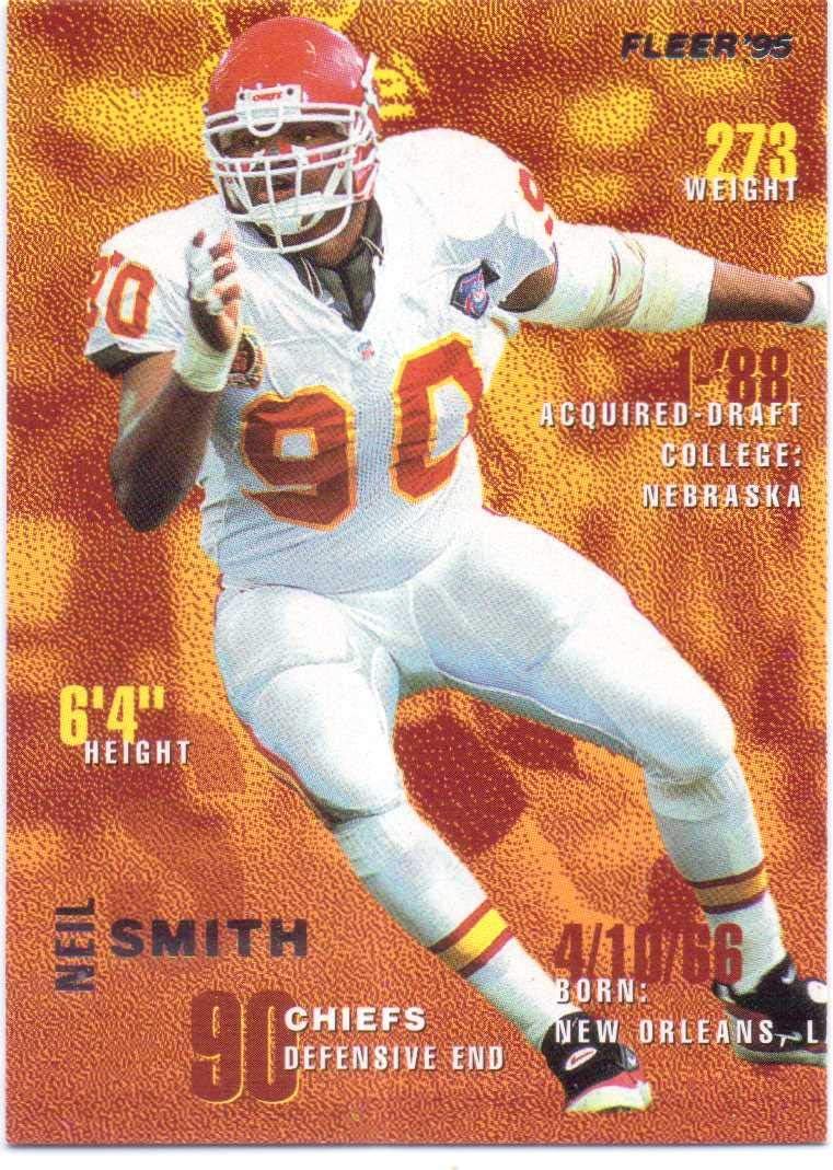 Amazon.com: Neil Smith 1995 Fleer #185 - Kansas City Chiefs : Sports ...