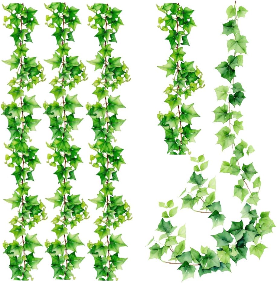 Amazon.com: beinkmake 2pcs Green Plant Peel and Stick Wall Decal Leaves ...
