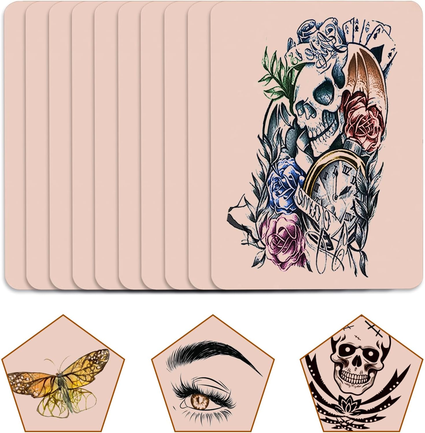 Amazon.com: Blank Tattoo Practice Skins - Autdor 10Pcs Tattoo Skin ...