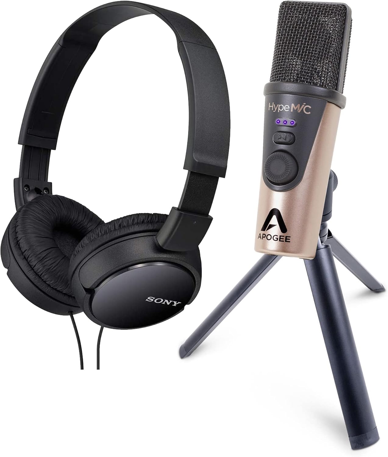 Apogee Hype Mic Bundled with On-Ear Studio Headphones - USB Microphone ...