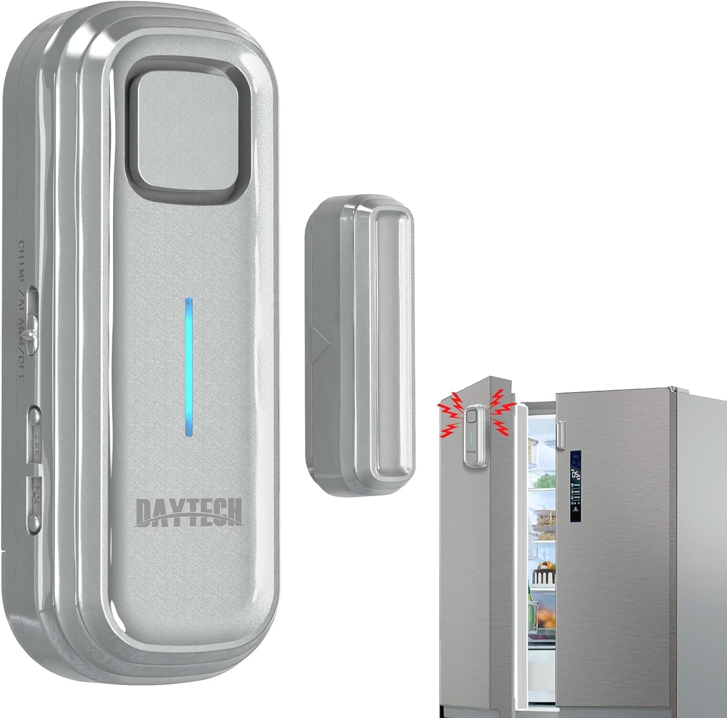 DAYTECH Fridge Door Alarm with Delay 1/2/3/4 Mins When Opend Window ...