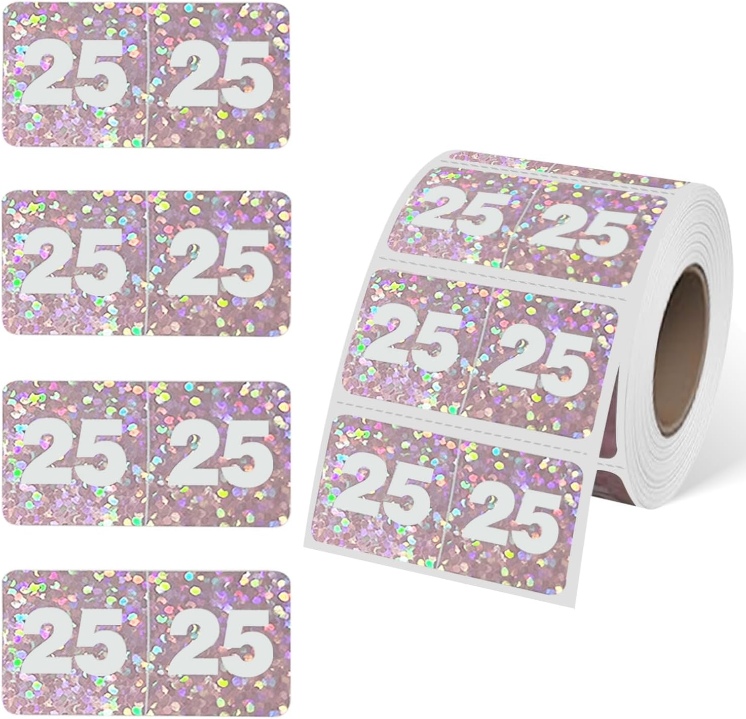 500 Pcs 2025 Year Stickers File Folder New Year Labels 3/4" x 1-1/2 ...