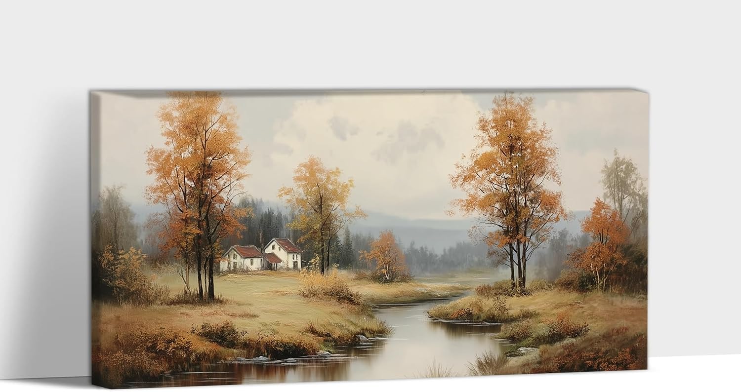 Amazon.com: TIMUBA Rustic Farmhouse Fall Wall Art, Vintage Forest ...