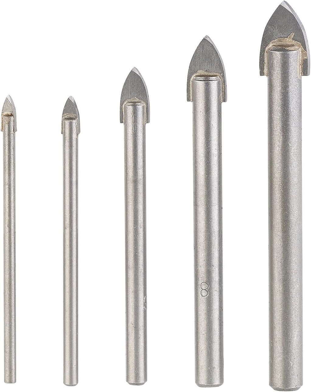 AGT Professional Glasbohrer: 5-teiliges Bohrer-Set für Glas & Fliesen ...