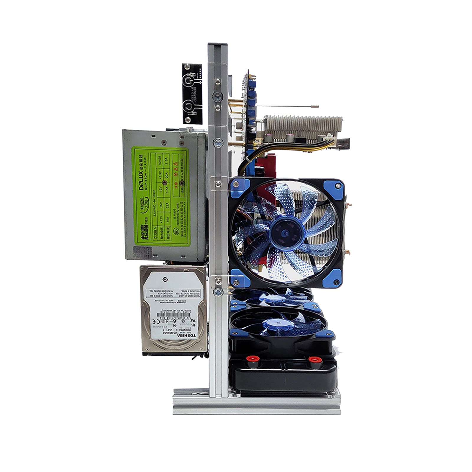 Buy DIY Open Chassis Water-Cooled Chassis All Aluminum Rack Creative ...