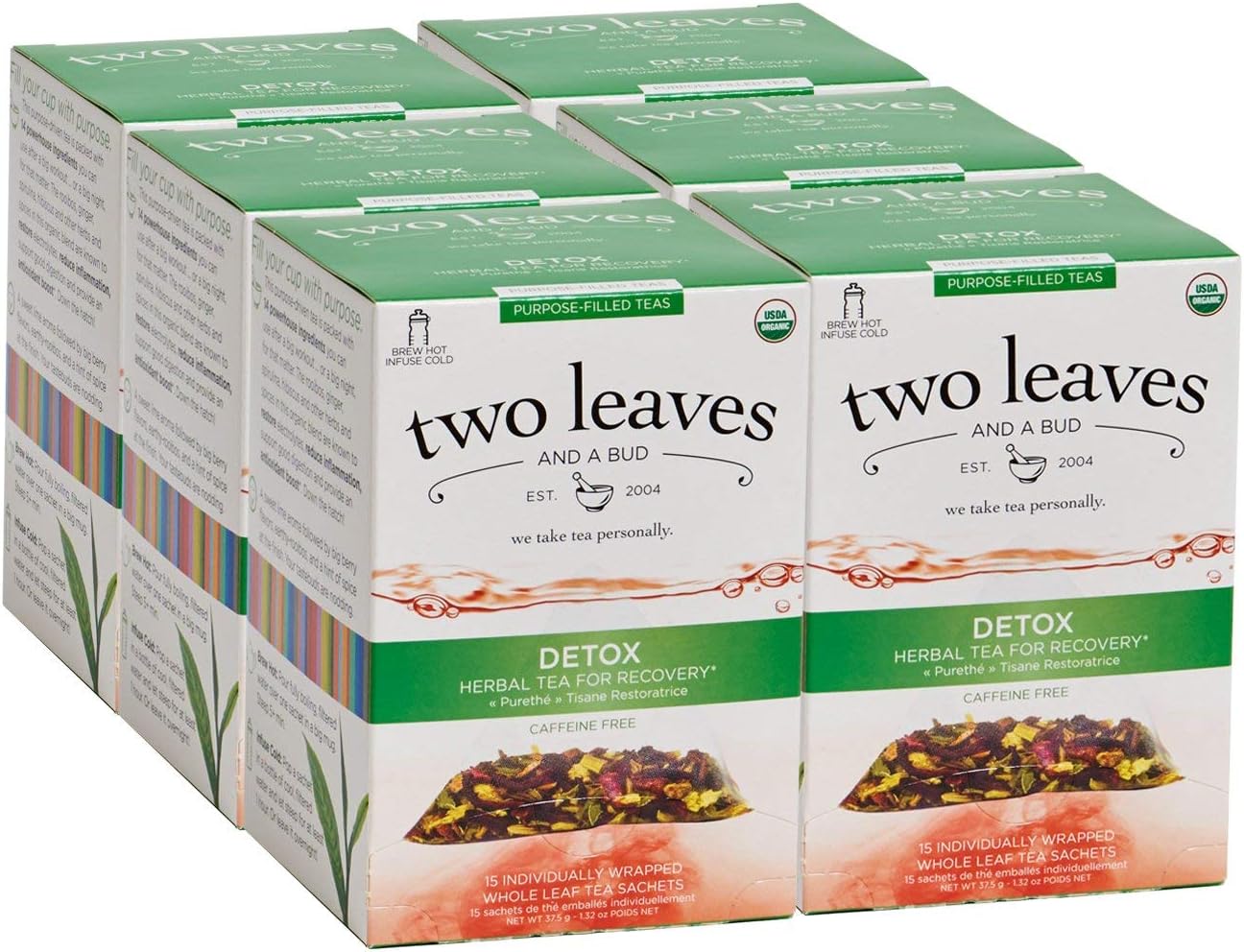 Amazon.com : Two Leaves and a Bud Organic Peppermint Tea Bags ...