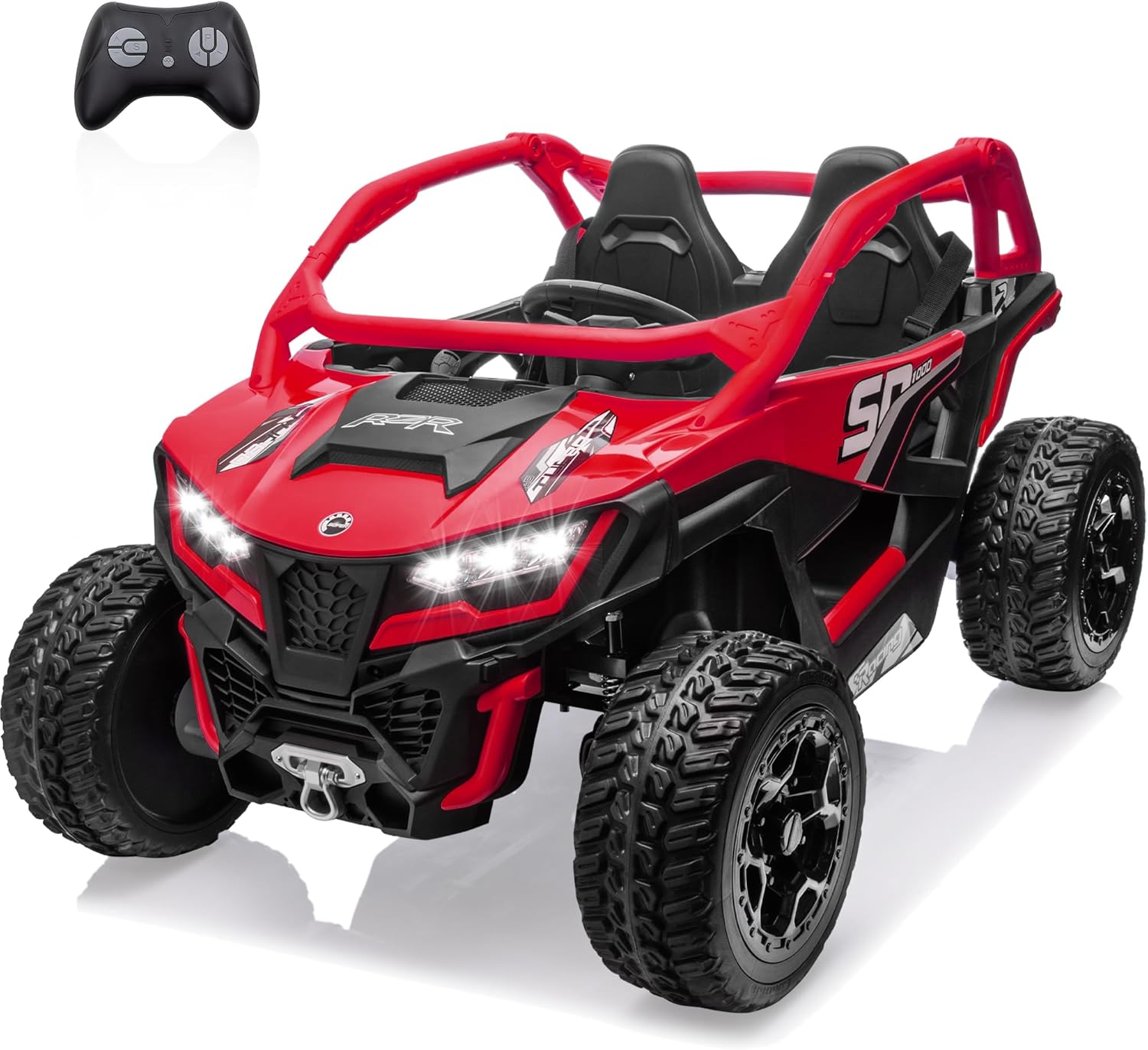 Amazon.com: wanan XL 24V 10AH 2 Seater Power Wheels for Kids, UTV Ride ...