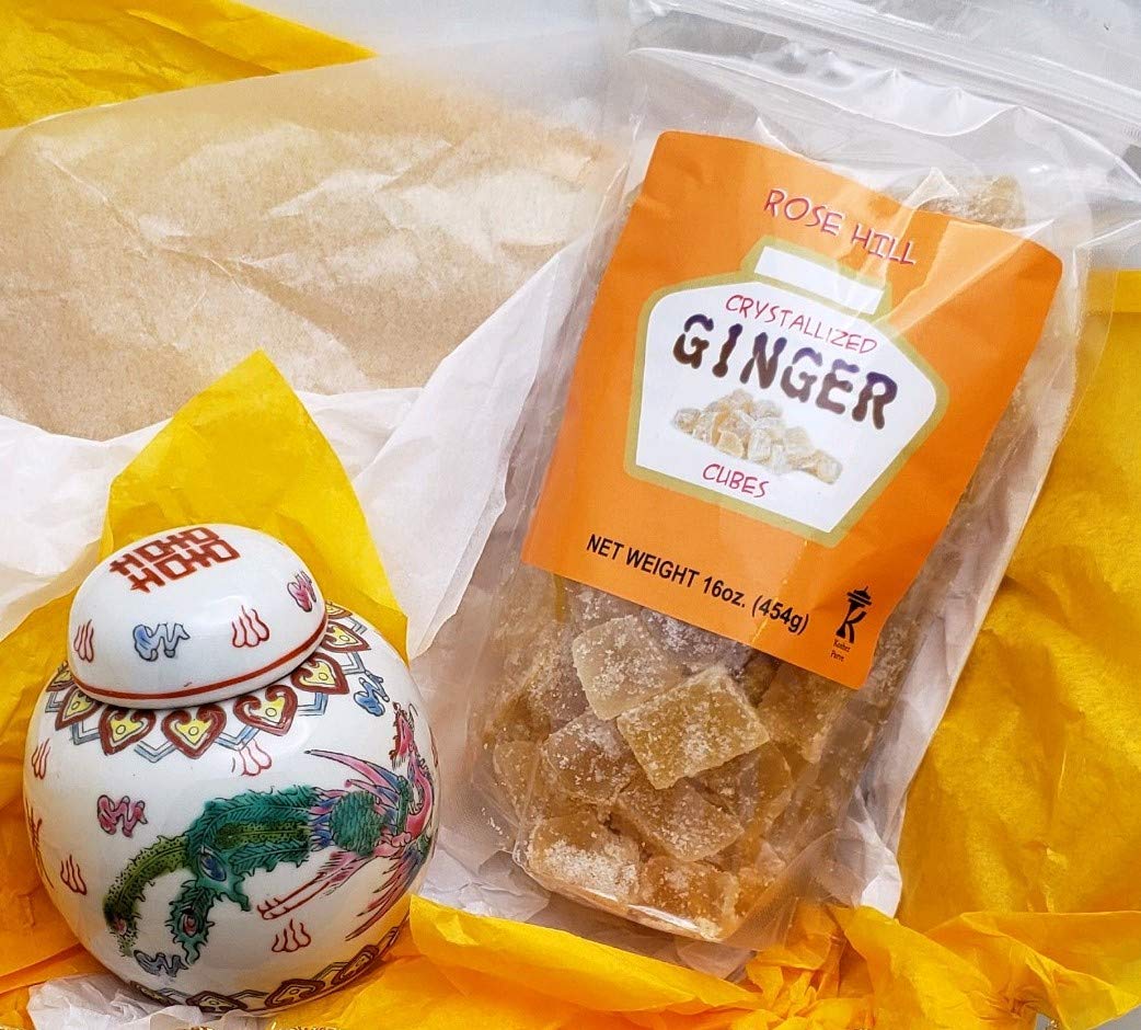 Buy Ginger Gift Pack with One White Porcelain Jar and 1 lb. of Ginger ...