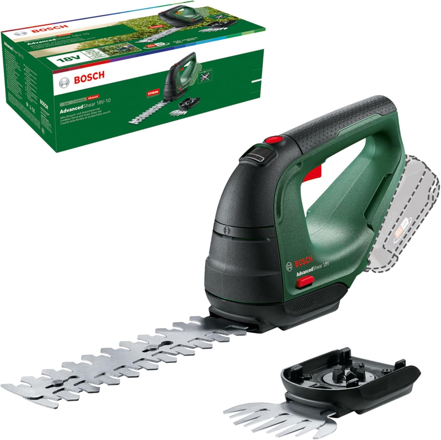 Bosch Home and Garden 0600857001 Bosch Cordless AdvancedShear 18V-10 ...