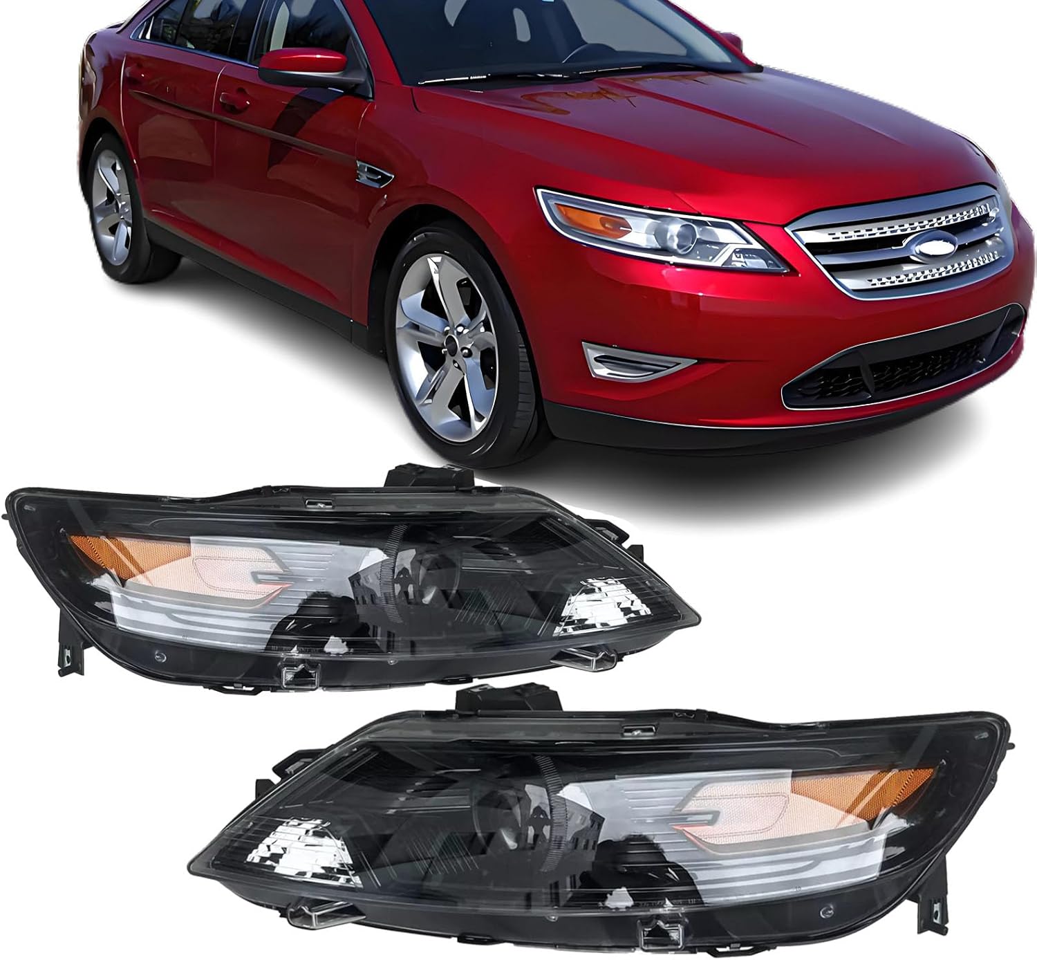 Amazon.com: Headlights Headlamp Assembly Compatible with 2010 2011 2012 ...