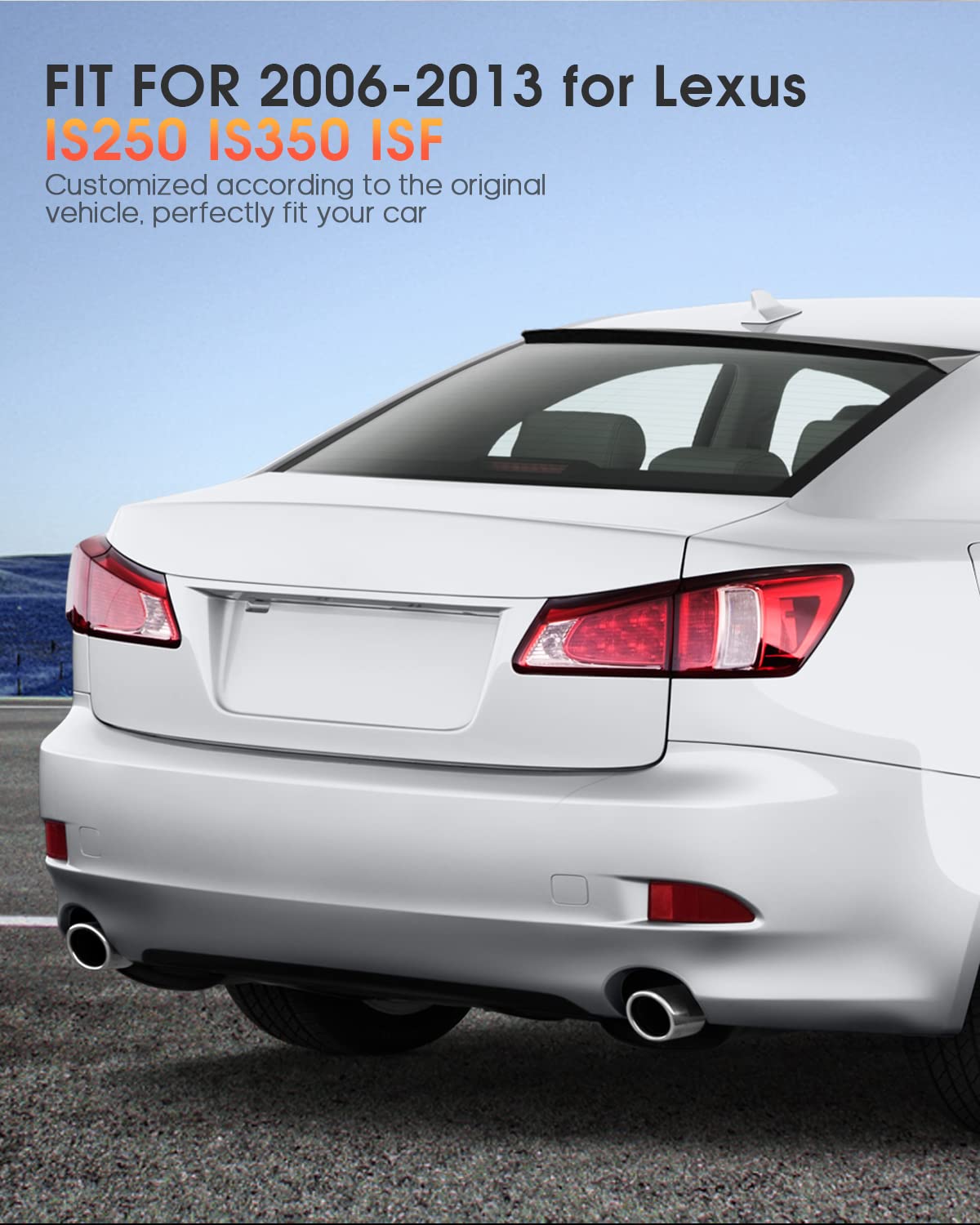 IS250 Car Glossy Black Spoiler For Lexus IS250 IS300 IS350, 48% OFF