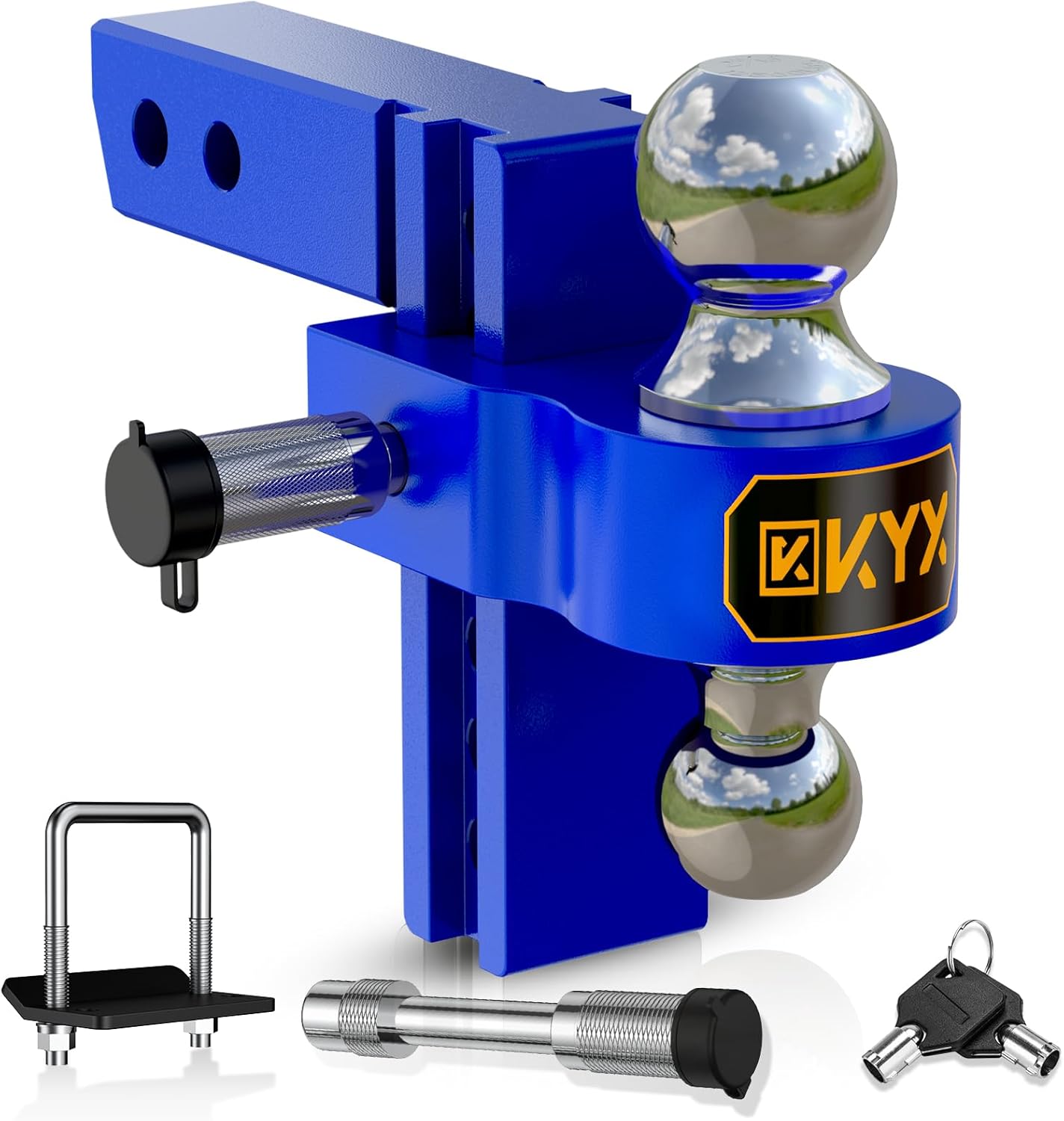 Amazon.com: KYX Adjustable Trailer Hitch, 6 Inch Drop/Rise Hitch Fits 2 ...
