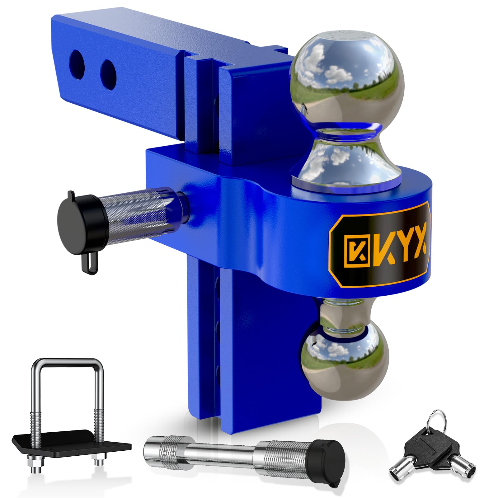 Snapklik.com : KYX Adjustable Trailer Hitch, 6 Inch Drop/Rise Hitch ...