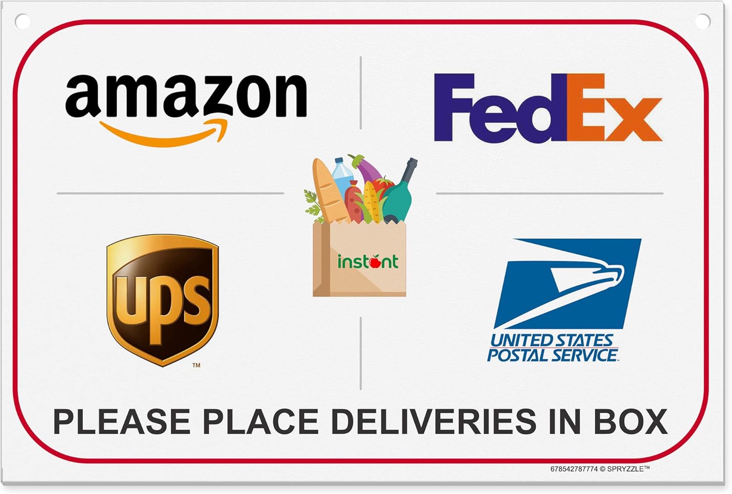 Amazon.com: Leave Package Sign - Place Packages in Box, Delivery ...