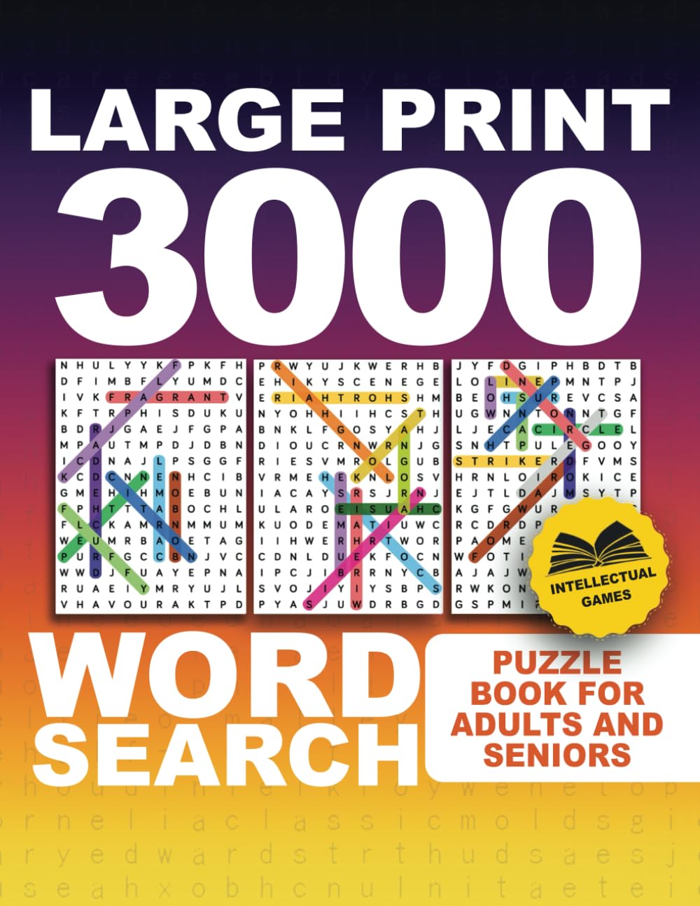 Large Print 3000 Word Search Puzzle Book for Seniors: Fun & Relaxing Games to Boost Focus and ...