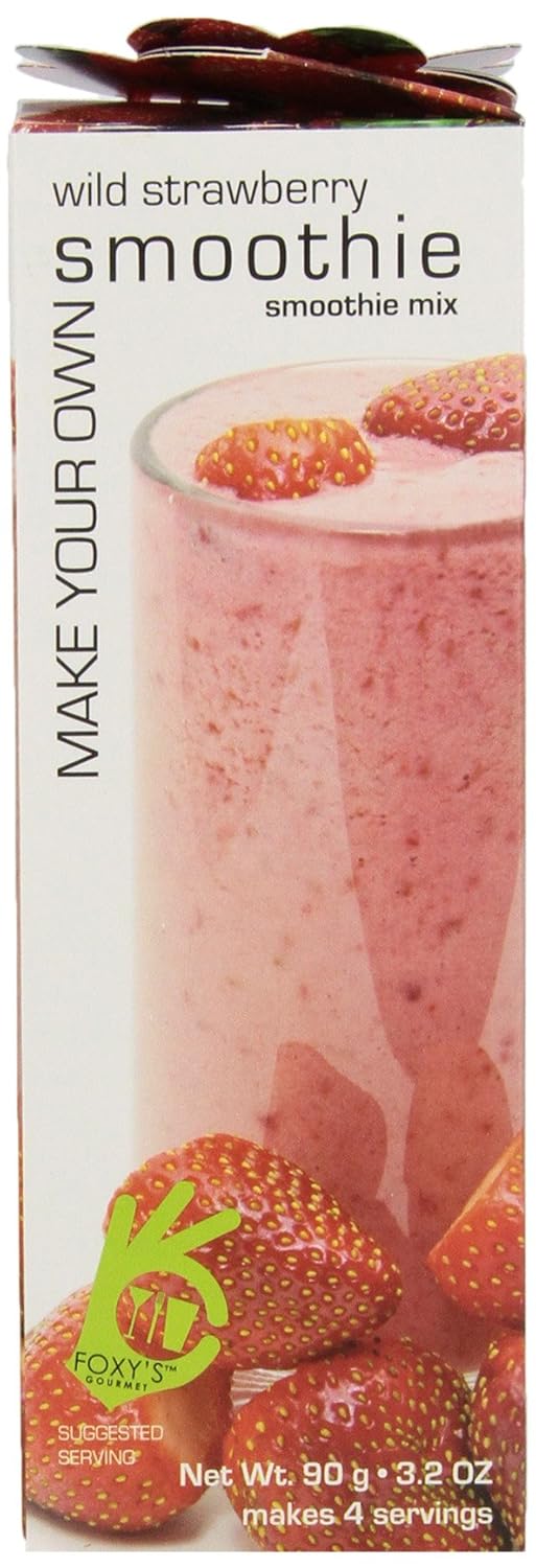 Amazon.com : Foxy Gourmet Strawberry Smoothie Mix, 3.20 -Ounce Boxes ...