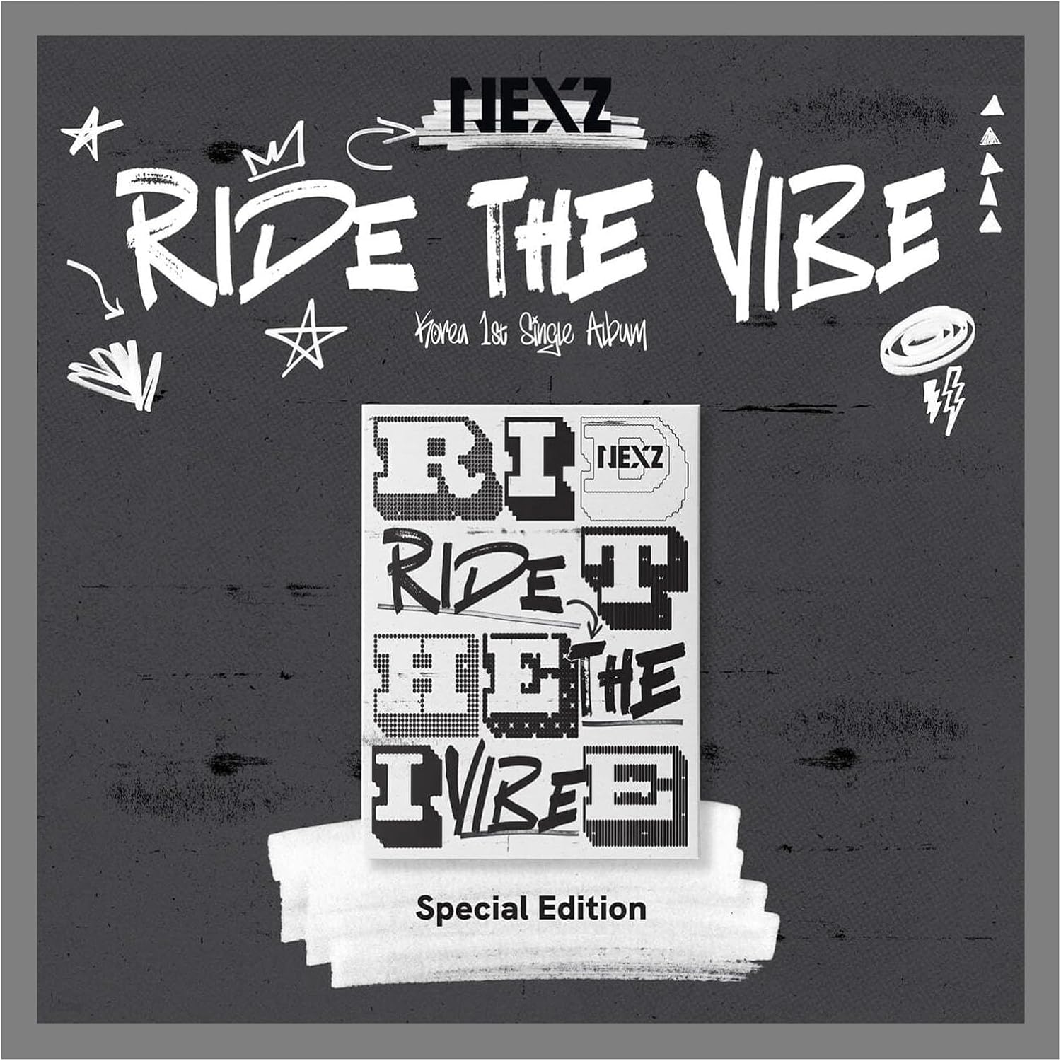 Amazon.com: NEXZ RIDE THE VIBE 1st Single Album with Tracking Sealed ...