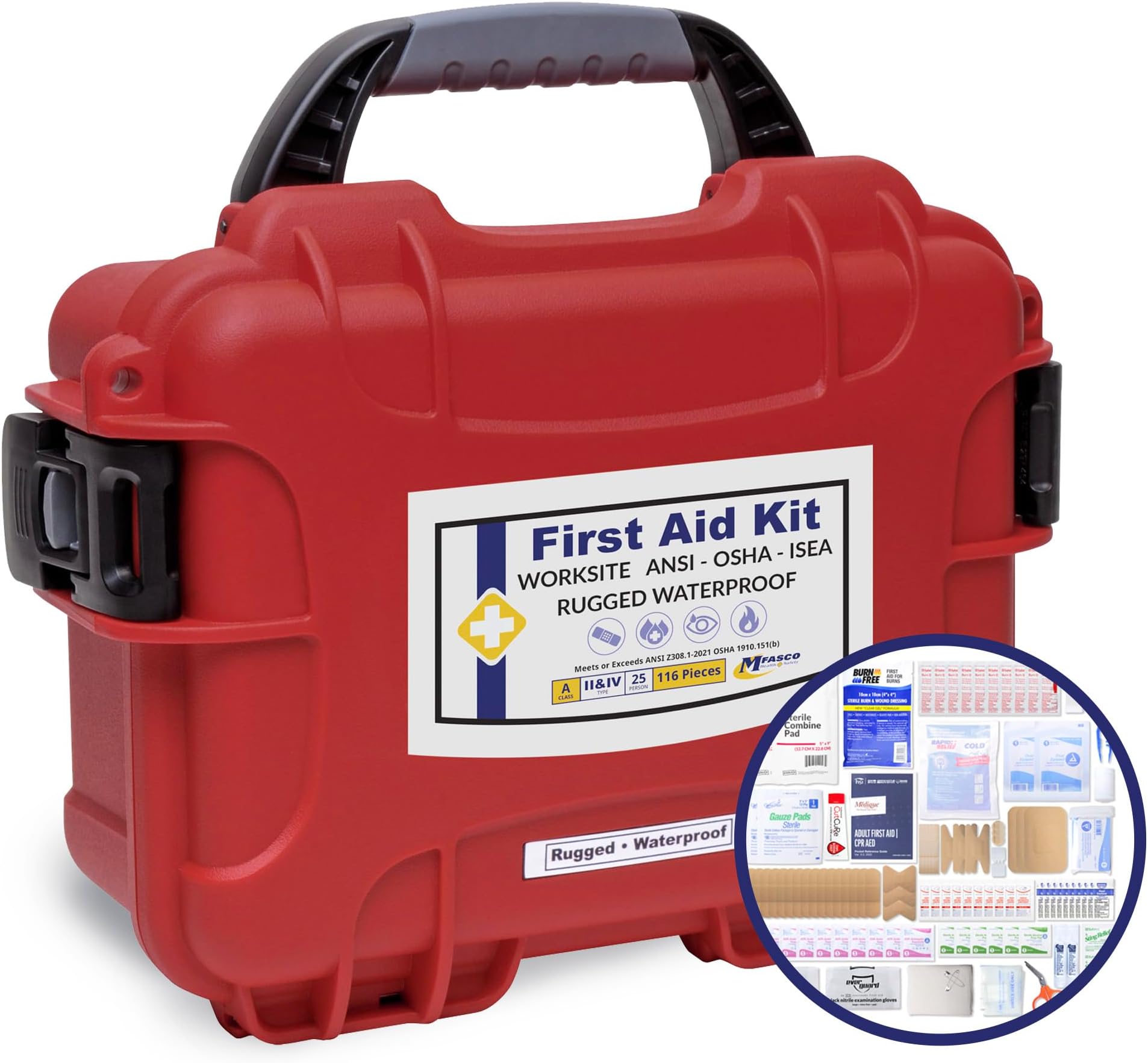 Amazon.com: Worksite OSHA 2021Class A First Aid Kit - Rugged ...