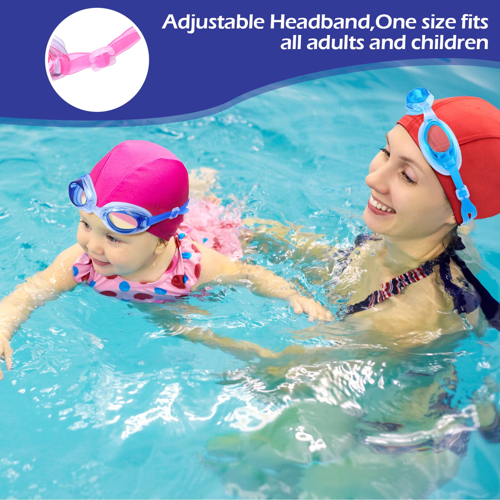 15 Packs Summer Swim Goggles Unisex Silicone Goggles for Swimming Women ...