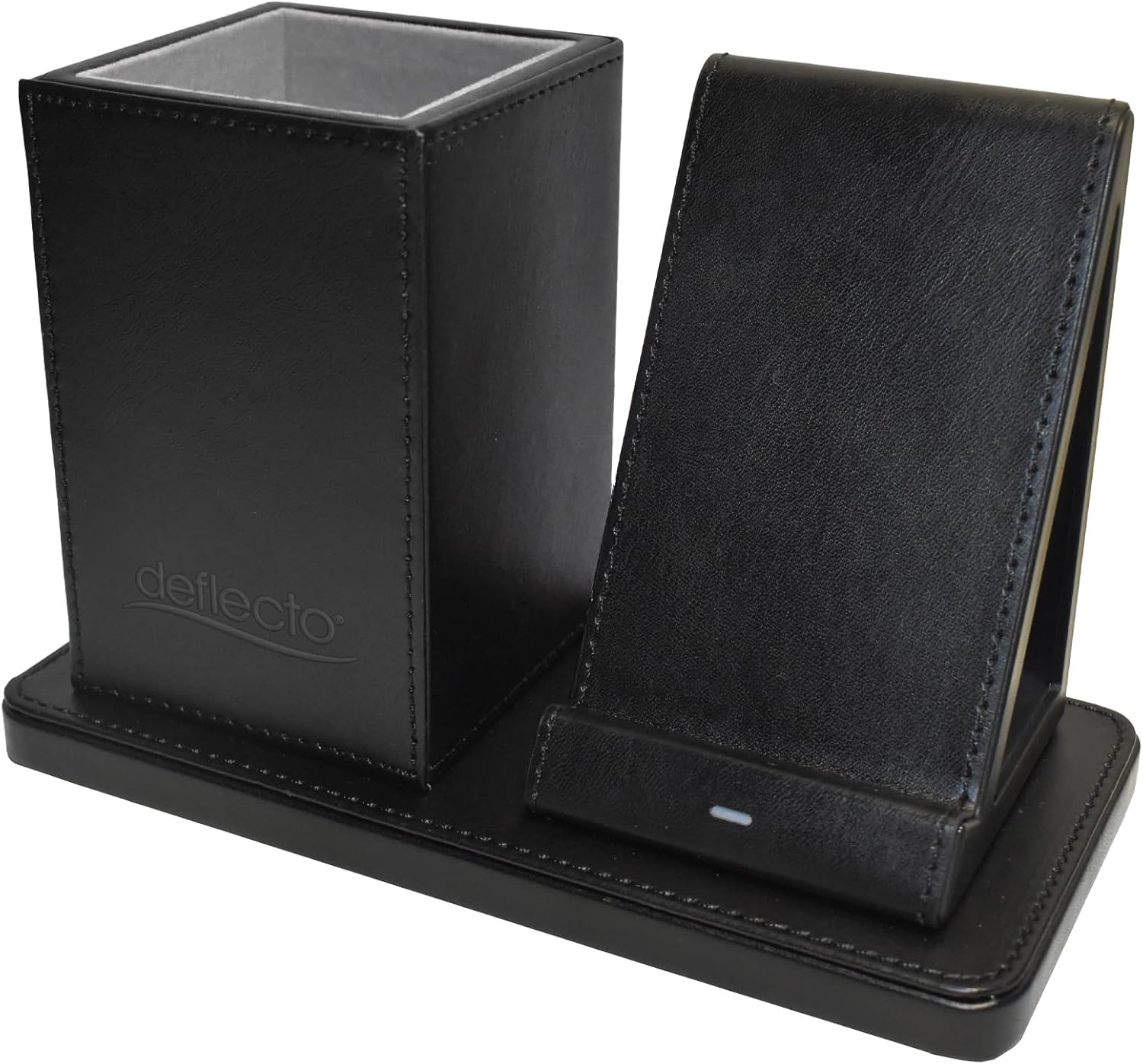 Deflecto Wireless Charging Desk Organiser - Black - Pen Holder Desk ...
