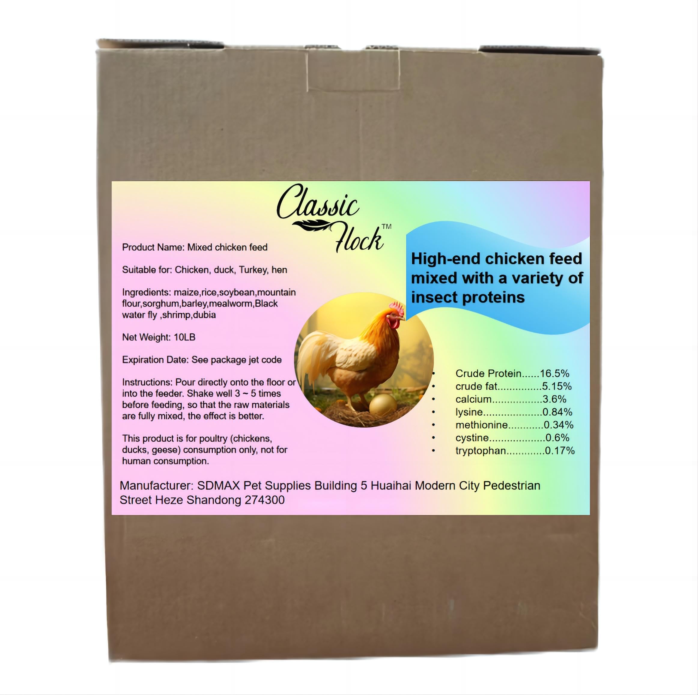 Amazon.com: Classic Flock 10 LB Chicken Feed - a Hen Specific Feed ...