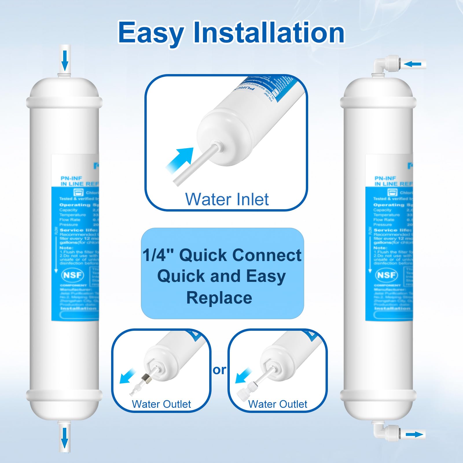 1/4 Tubing PureWater Filters 1/4 Inch Water Line Tubing - 10 Feet ...