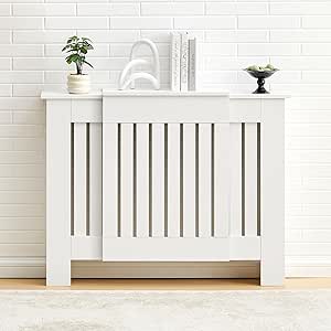 TUKAILAi Extendable Radiator Cover 75-105cm Length Adjustable Wooden ...