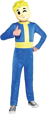 Amazon.com: Party City Vault Boy Halloween Costume, Fallout Shelter ...